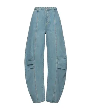 ROTATE BY BIRGER CHRISTENSEN Logo Wide-leg Denim Trousers