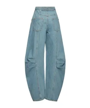 ROTATE BY BIRGER CHRISTENSEN Logo Wide-leg Denim Trousers