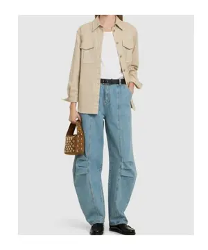 ROTATE BY BIRGER CHRISTENSEN Logo Wide-leg Denim Trousers
