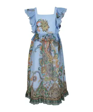 Etro Paisley-print Dress - Blue