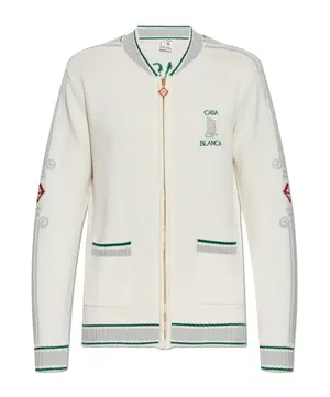 Casablanca Casa Club Zip-up Jacket - White