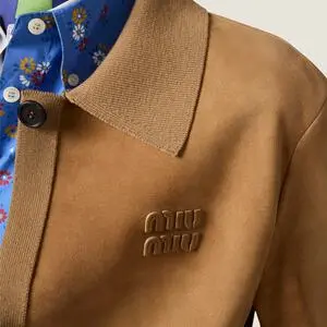 Miu Miu Waxed Suede Blouson Jacket