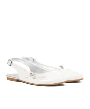 Monnalisa Embellished Bow Ballerina Flats