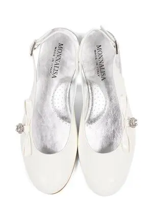 Monnalisa Embellished Bow Ballerina Flats