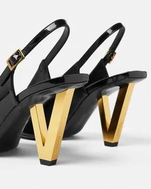 Versace V-shaped Heel Slingback Pumps