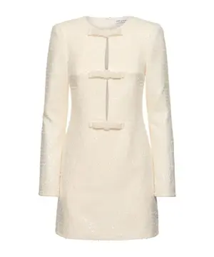 SELF-PORTRAIT Embellished Bow Detail Mini Dress