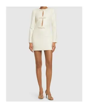 SELF-PORTRAIT Embellished Bow Detail Mini Dress