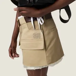 Miu Miu Belted Cargo Mini Skirt