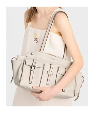 Prada Route Large Leather Tote Bag