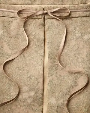 Saint Laurent Spaghetti Strap Top With Tie Detail - Nude