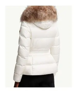 Moncler Boed Hooded Shearling-trimmed Short Down Jacket