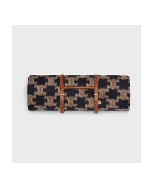 Celine Blanket And Blanket Holder In Calfskin