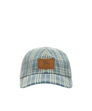 Burberry Check Denim Baseball Cap - Deep Indigo
