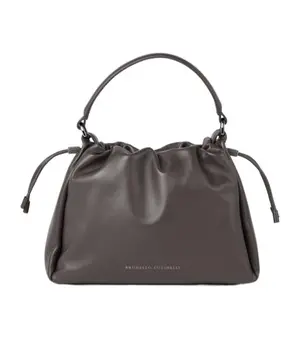Brunello Cucinelli Mellow Small Bucket Bag - Brown