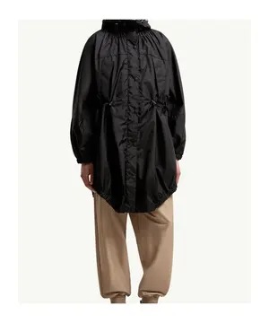 Moncler Long Parka With Drawstring Detail