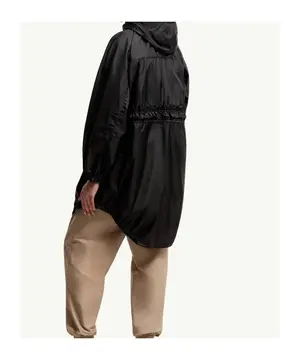 Moncler Long Parka With Drawstring Detail