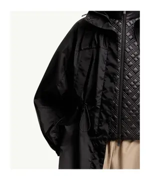 Moncler Long Parka With Drawstring Detail