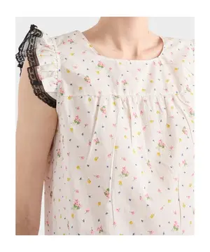 Prada Floral Print Cotton Batiste Mini Dress