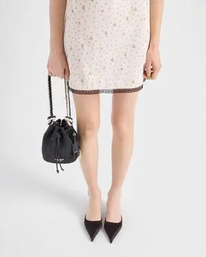 Prada Floral Print Cotton Batiste Mini Dress