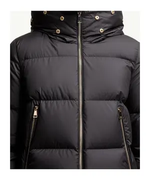 Moncler Laichefur Shearling-trimmed Short Down Jacket - Black