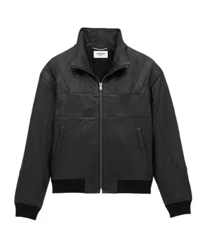 Saint Laurent Zip-up High Neck Blouson - Black