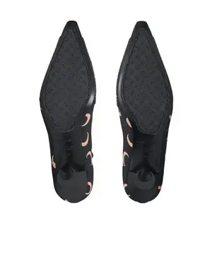MARINE SERRE All-over Moon Detail Pointed Toe Boots