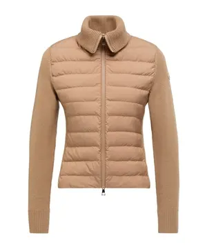 Moncler Padded Zip-up Wool Cardigan