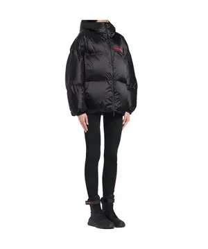 Prada Oversized Technical Re-nylon Down Jacket With Hood