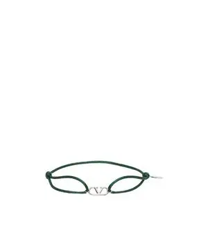 Valentino Garavani Vlogo Signature Cotton Bracelet - Green