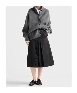 Prada Re-nylon Pleated Midi Skirt