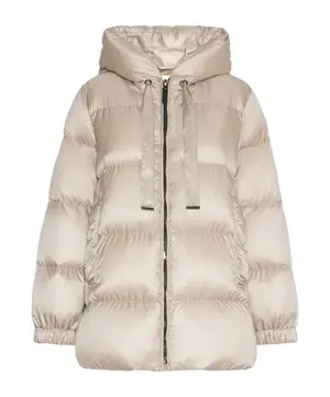 Max Mara Quilted Hooded Puffer Jacket - Nude