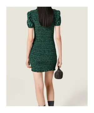 Miu Miu Crêpe De Chine Mini-dress With Floral Print And Ruffled Hem