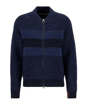 Barbour X Paul Smith Bomer Cardigan - Navy Blue