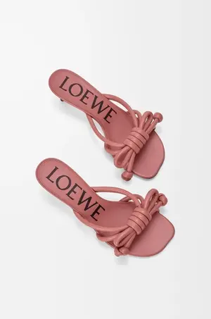 Loewe Nappa Rope Heeled Sandals - Blush