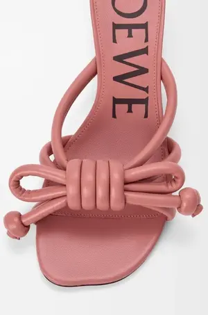 Loewe Nappa Rope Heeled Sandals - Blush