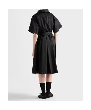 Prada Re-nylon Short Sleeve Belted Dress