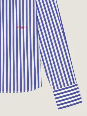 Givenchy Striped Poplin Shirt With Paris Embroidery