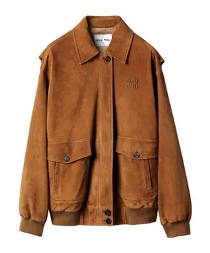 Miu Miu Zipped Blouson Jacket - Cinnamon