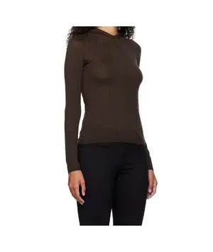 COURREGES Hooded Knitted Top