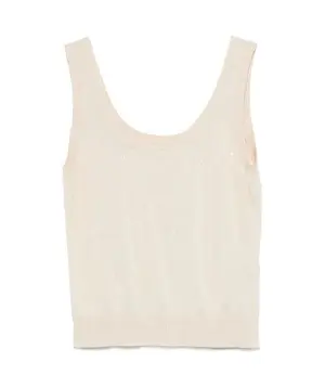 Eleventy Sleeveless Sequin Knit Top