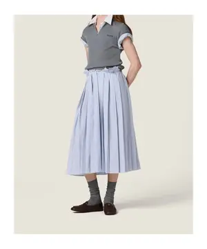 Miu Miu Ribbed Knit Half-zip Pullover