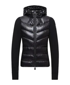 Moncler Padded Full Zip Hoodie - Black