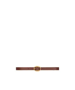 Saint Laurent Saint Laurent Oval Buckle Belt Red