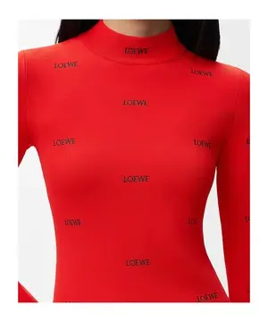 Loewe Long-sleeve Knit Top With All-over Embroidery