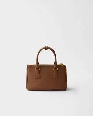 Prada Galleria Mini Saffiano Leather Bag - Cognac