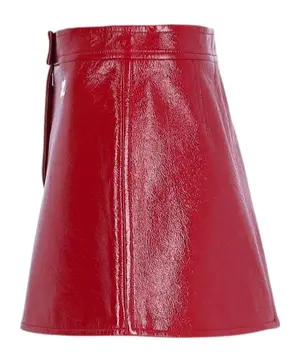 COURREGES Solid Color Midi Skirt