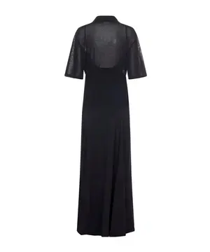 Victoria Beckham Plunging V-neck Knitted Maxi Dress