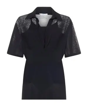 Victoria Beckham Plunging V-neck Knitted Maxi Dress