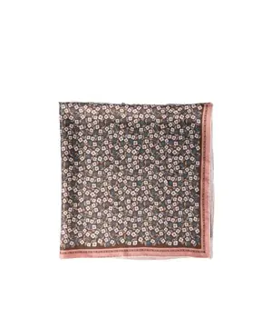 Miu Miu Printed Twill Scarf - Cocoa/vanilla