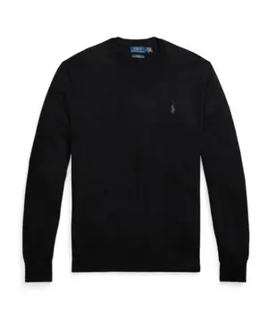 Polo Ralph Lauren V-neck Jumper With Embroidered Logo